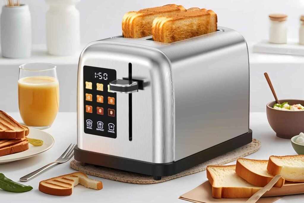 Touch Screen Toaster 2 Slice Stainless Steel Toaster with Digital ...